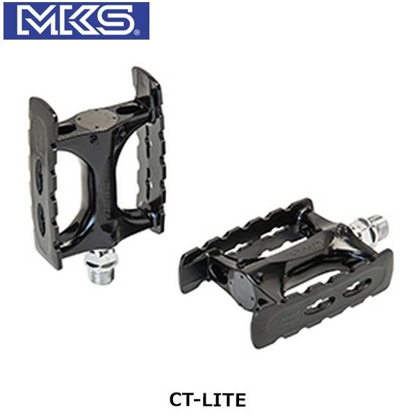 MKS ミカシマ 三ヶ島製作所 CT-ライトBLK CT-LITE PDL17500 自転車 フラットペダルボディとケージを一体成型した両面踏みペダル。●ワンピースアルミ合金ボディ●ボールベアリング●9/16"アクスル●L66xW103xH...