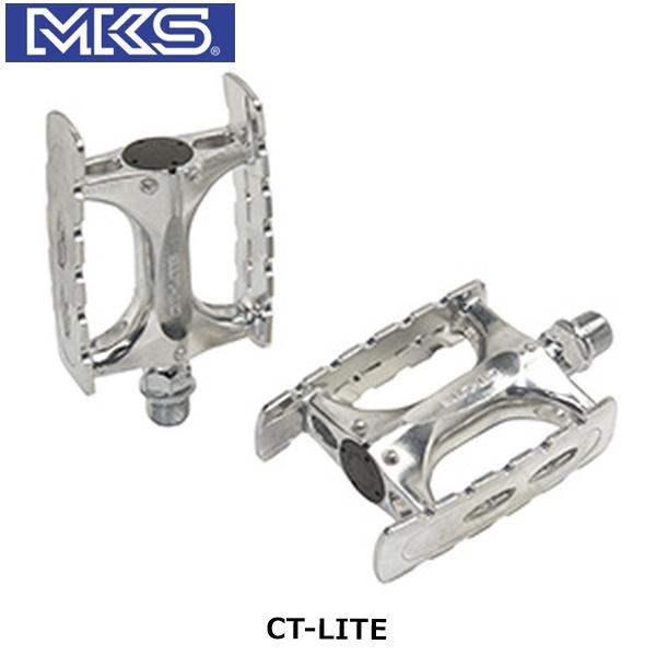 MKS ミカシマ 三ヶ島製作所 CT-ライトSIL CT-LITE PDL17501 自転車 フラットペダルボディとケージを一体成型した両面踏みペダル。●ワンピースアルミ合金ボディ●ボールベアリング●9/16"アクスル●L66xW103xH...