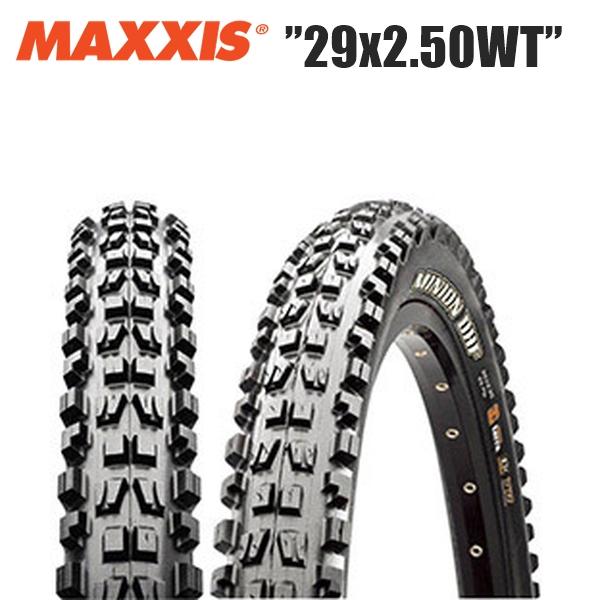 maxxis マキシス ミニオン DHF 29x2.50WT TIR32308 自転車 MTB タイヤフロント用ダウンヒルタイヤ「ミニオンDHF」。縦方向に並べられたブロックが直進安定性とハンドリングの良さをもたらし、台形にカットされたブロ...