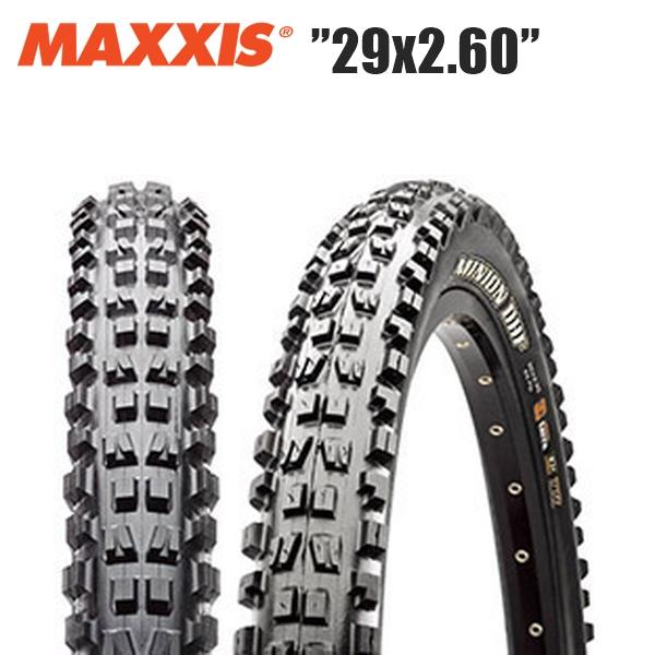 maxxis マキシス ミニオン DHF 29x2.60 TIR32311 自転車 MTB タイヤフロント用ダウンヒルタイヤ「ミニオンDHF」。縦方向に並べられたブロックが直進安定性とハンドリングの良さをもたらし、台形にカットされたブロック...