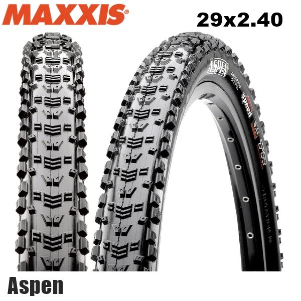 Maxxis マキシス TIR34804 アスペン 29x2.40 MaxxSpeed Aspen マウンテンバイク用オフロードタイヤ適度な密度のロープロファイルのセンタートレッドが、走行抵抗の低減とトラクションの絶妙なバランスをもたらし、...