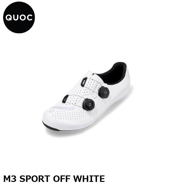 QUOC クオック M3 SPORT OFF WHITE 自転車 サイクルシューズ ビンディングシューズ波型プリントボーダーデザインを採用したM3シリーズのエントリーモデル。「M3 Pro」と同じラスト（木型）とデュアルダイヤルクロージャー...