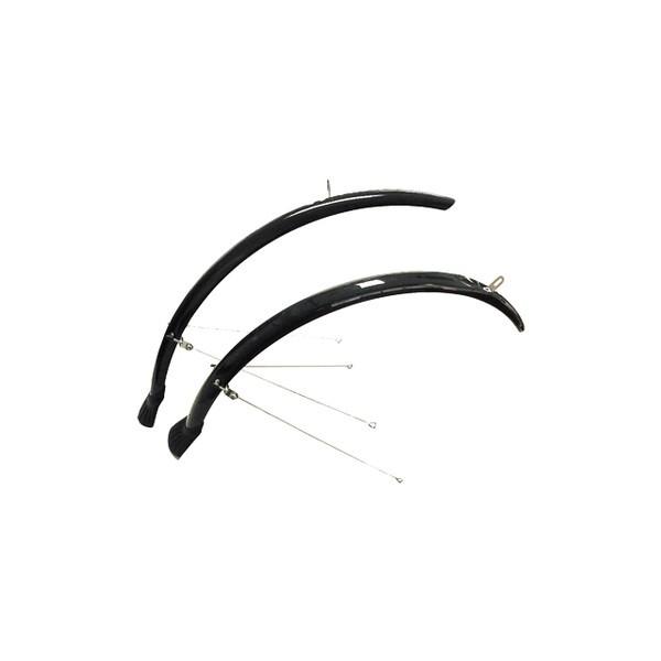 ●商品概要：カラー：ブラック幅：45mm樹脂製／ラバーフラップ付きの700Cフェンダー。リアはフロント変速機に干渉しないショートタイプ。調整可能なステー付き。フレーム形状、サイズにより取り付けに加工が必要な場合があります。(工賃は含まれてお...