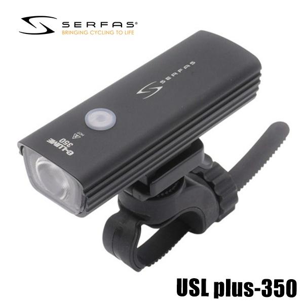 SERFAS サーファス SERFAS USL plus-350 ブラック 自転車 ヘッドライト夜の河川敷でもこれ1本 USB-C対応 350ルーメンの自転車ライト重量：ブラケット込み127g本体サイズ：長さ88.4mm x 幅31mm x...