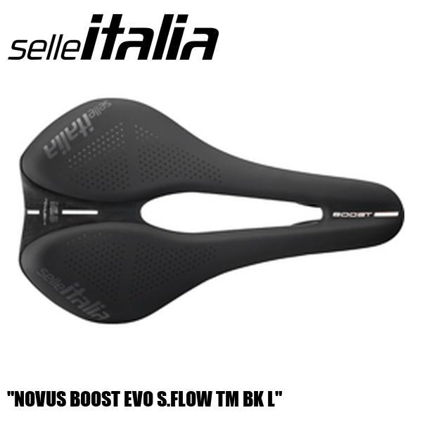 SellaItalia セライタリア NOVUS BOOST EVO S.FLOW TM BK L 自転車用 サドル●人間工学に基づいた形状である「WAVED SHAPE」を持ち、SuperFLOW形状を採用したことにより、すべてのサイクリ...