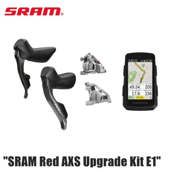 SRAM スラム SRAM Red AXS Upgrade Kit E1 自転車 クランクセット究極のコックピットデータ統合。RED AXS レバーと Hammerhead Karoo を使用して、操作体系とデータをパーソナライズします。レ...