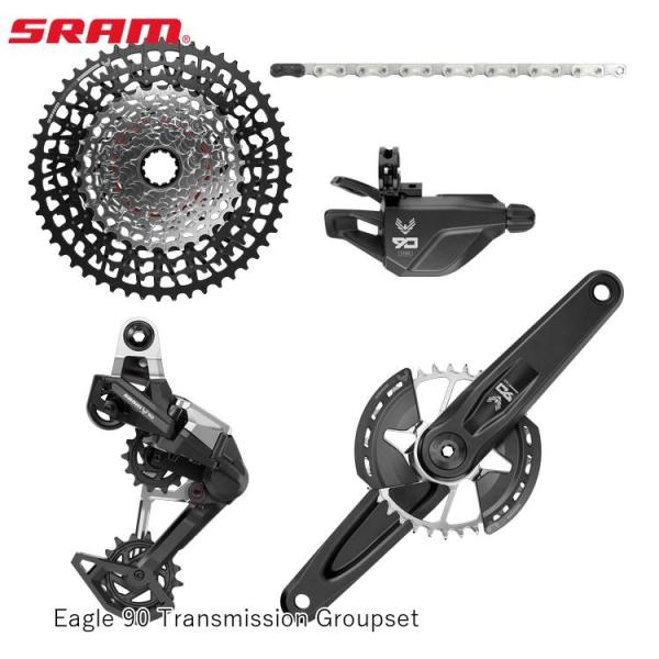 SRAM スラム SRAM Eagle 90 Transmission Groupset 自転車 クランクセットEagle 90 Transmissionは、夢のその先を実現する機械式ドライブトレインです。フルマウント設計のディレイラーは、...