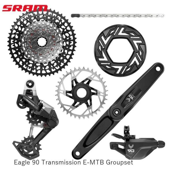 SRAM スラム SRAM Eagle 90 Transmission E-MTB Groupset 自転車 クランクセットEagle 90 Transmissionは、夢のその先を実現する機械式ドライブトレインです。フルマウント設計のディ...