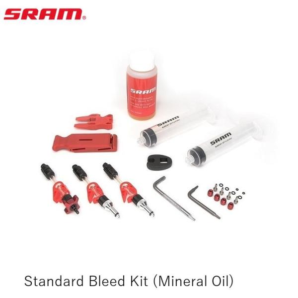 SRAM スラム Standard Bleed Kit (Mineral Oil) ブリードSRAM/AvidのDotフルード油圧ブレーキ用ブリードキット。※ミネラルオイルのSRAM DB8ブレーキには使用できません。セット内容・樹脂製シリ...