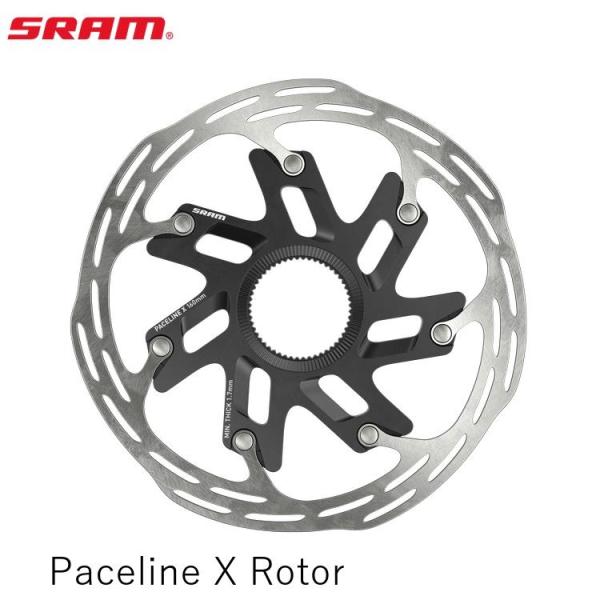 SRAM スラム Paceline X Rotor 自転車用ディスクブレーキベンチレーションを増やして放熱性を高めたPacelineローターデザインに、SRAM最軽量のアルミニウム製キャリアを採用したロード専用ローター。ロックリング付属。 ...