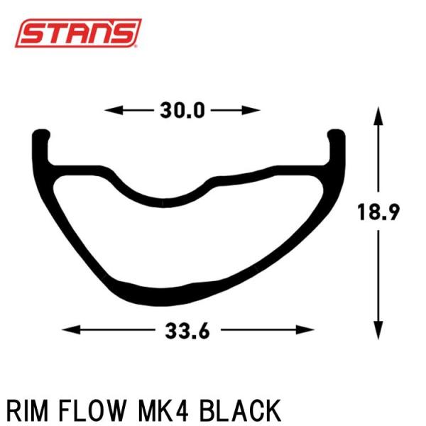 Stan's スタンズ RIM FLOW MK4 BLACK 自転車 リム2.6インチタイヤまで使用可能なエンデューロモデル新たに左右非対称デザインが採用され、スポークテンションの左右バランスが向上し、通常のリムと比べて高い安定性を持つホイ...