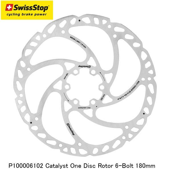 SWISSSTOP スイスストップ P100006102 Catalyst One Disc Rotor 6-Bolt 180mm 自転車用ディスクブレーキ価格を抑えるため、ワンピース化。　上位モデルとほぼ同等なパフォーマンスを発揮します。...