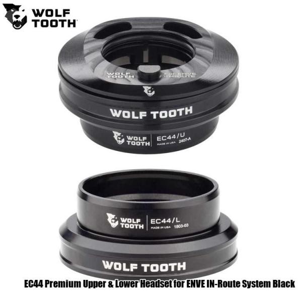 WOLF TOOTH　ウルフトゥース EC44 Premium Upper &amp; Lower Headset for ENVE IN-Route System Black 自転車 ヘッドパーツ●ブランド：ウルフトゥースコンポーネンツ●...