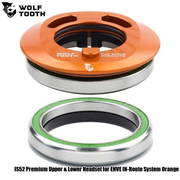 WOLF TOOTH　ウルフトゥース IS52 Premium Upper &amp; Lower Headset for ENVE IN-Route System Orange 自転車 ヘッドパーツ●ブランド：ウルフトゥースコンポーネンツ...