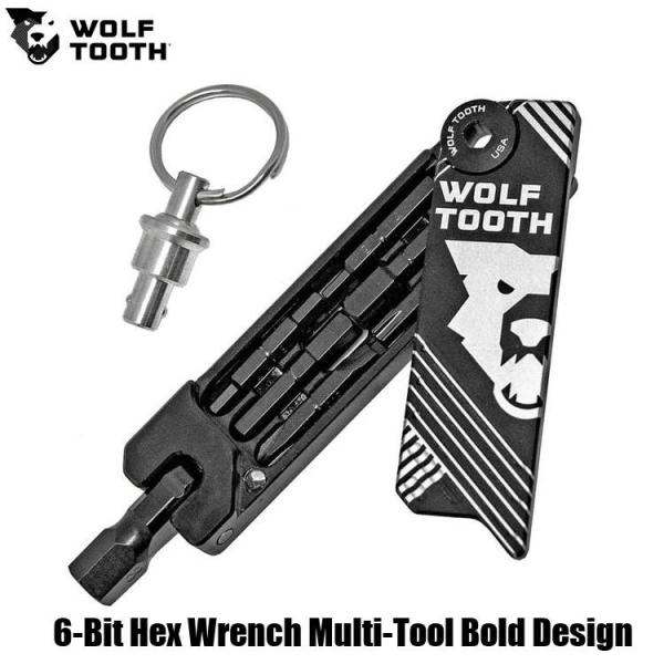 WOLF TOOTH　ウルフトゥース 6-Bit Hex Wrench Multi-Tool Bold Design 自転車用携帯工具 マルチツールビット六角レンチは、一般的な自転車修理や日常のニーズに対応する11機能を備えた、スリムで頑丈...
