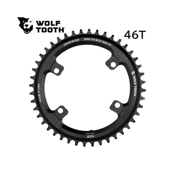 WOLF TOOTH　ウルフトゥース 110 BCD 4 Bolt Chainring for Shimano GRX 46T 自転車 チェーンリングShimanoGRXクランク用ワイド/ナロー。Wolf Toothの特許取得済みチェーンリ...