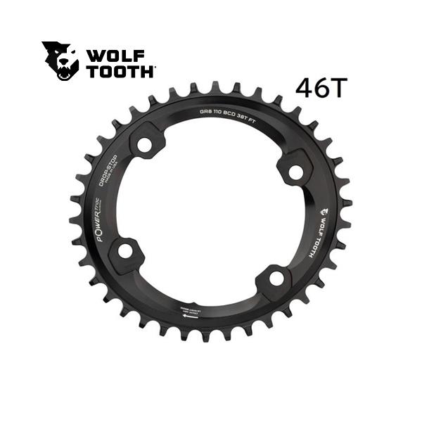 WOLF TOOTH　ウルフトゥース Elliptical 110 BCD 4 Bolt Chainring for Shimano GRX 46T 自転車 チェーンリングShimanoGRXクランク用PowerTrac Elliptica...