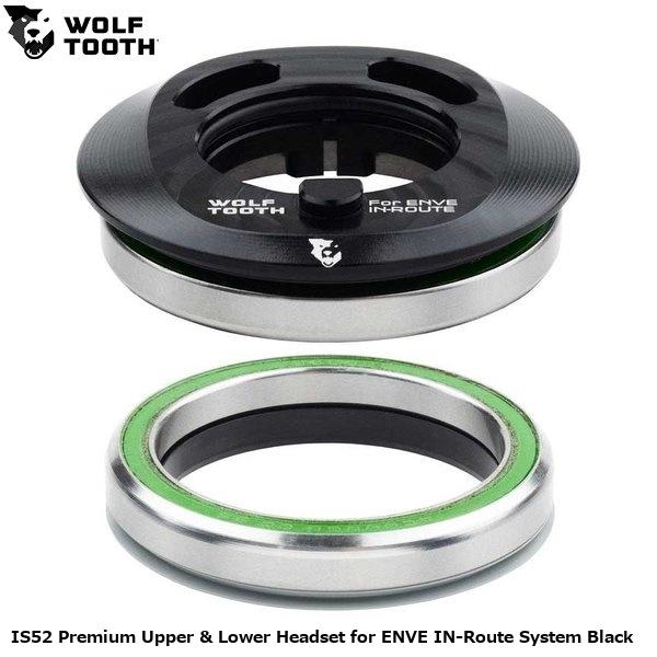 WOLF TOOTH　ウルフトゥース IS52 Premium Upper &amp; Lower Headset for ENVE IN-Route System Black 自転車 ヘッドパーツ●ブランドウルフトゥースコンポーネンツ●w...