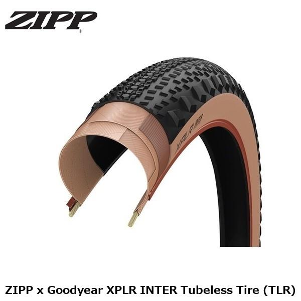 ZIPP ジップ ZIPP x Goodyear XPLR INTER Tubeless Tire (TLR) グラベル用オフロードタイヤ 自転車Goodyea XPL Inte は、グラベルを一変させるホイールとタイヤのシステムの一部です...