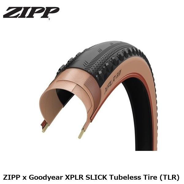 ZIPP ジップ ZIPP x Goodyear XPLR SLICK Tubeless Tire (TLR) グラベル用オフロードタイヤ 自転車Goodyea XPL Slick は、グラベルを一変させるホイールとタイヤのシステムの一部で...
