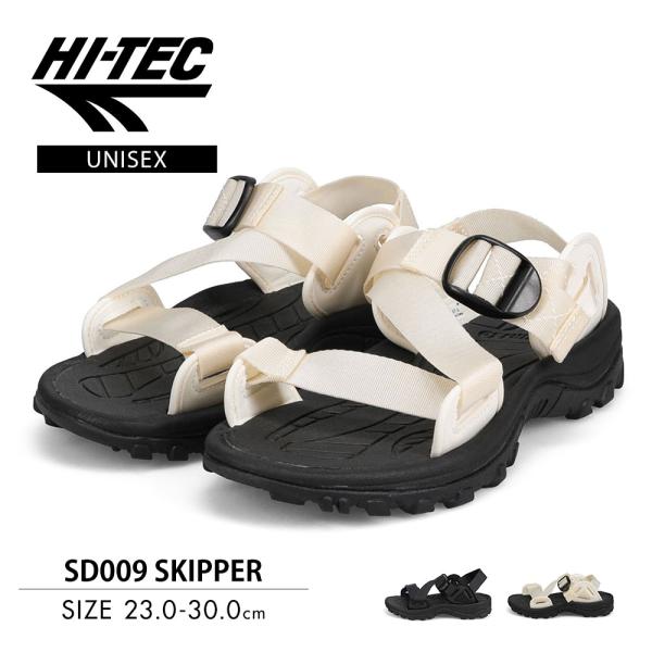 ■HI-TEC/ハイテック商品紹介■HT SD009 SKIPPERグリップ性・クッション性を備えたアウトドアサンダル。Z型のナイロンウェビングベルトで足にフィットしやすく、サポート力と耐久性に優れています。アウトソールはラバー仕様でグリッ...