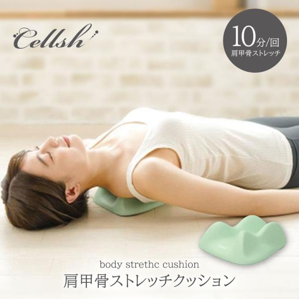長時間のデスクワークやスマホ操作などで、首、肩や肩甲骨まわりが辛い・・とお悩みな方におすすめ。肩甲骨周りの筋肉を刺激しながらぐーんと胸を開く! 筋肉のコリほぐしとストレッチが1つになった新たなクッション「Cellsh 肩甲骨ストレッチクッシ...