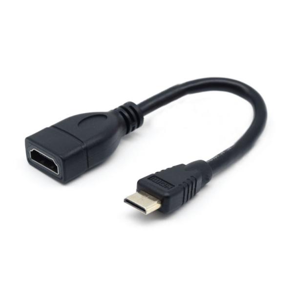 デジタル一眼・ミラーレスカメラ等のミニHDMI（タイプC）端子をHDMI（タイプA）端子に変換するショートケーブルです。主な仕様長さ：約15cm端子：ミニHDMI（タイプCオス）、HDMI（タイプAメス）出力解像度：フルHD1920×108...