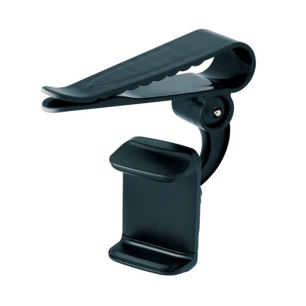 自動車のサンバイザーに挟んで設置するスマートフォンホルダーです。視線の妨げにならずにスマホアプリのドラレコやカーナビに最適です。■サンバイザーに簡単取付けサンバイザーにクリップして簡単に取り付けできます。厚さ2cmまでのサンバイザーにしっか...