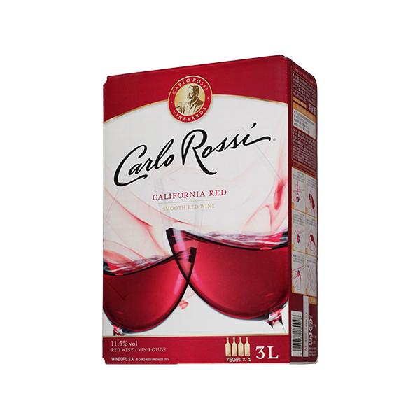 ワイン ボックスワイン 箱ワイン カルロ ロッシ レッド バッグ イン ボックス 3L BOX カルロロッシ 3000ml 750ml換算389円(税別) 長S 虎1 爆買 キャンペーン