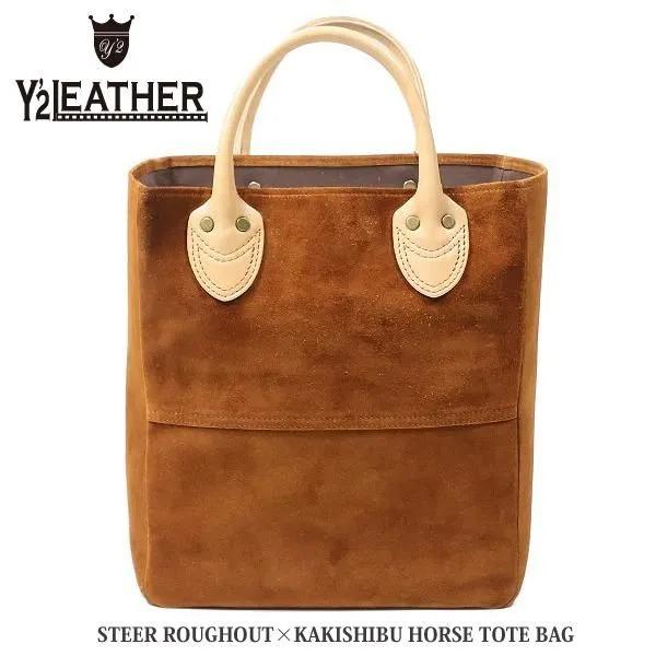 【素材】STEER ROUGHOUT(牛革)KAKISHIBU HORSE(馬革)LINING: COTTON日本製【カラー】CAMEL【商品説明】2種類のレザーを贅沢に使用した新作トートバッグ。メインで使用されているステアラフアウトはトコ...