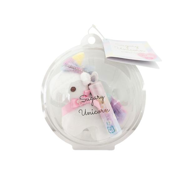 ━━━━━━━━━━━━━━━アウトレット/限定品（販売期間終了）━━━━━━━━━━━━━━━バッグにつけてもかわいい♪ぬいぐるみマスコット＆リップクリーム◆オーナメントみたいな丸いブリスターケース入り◆ほんのりピンクに色づくリップクリー...