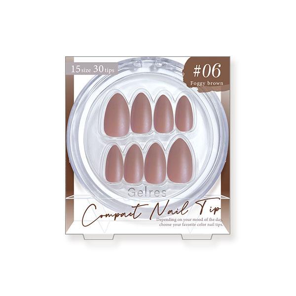 ━━━━━━━━━━━━━━━アウトレット/メーカー生産終了━━━━━━━━━━━━━━━すらっとキレイな指先へ指先を細く見せる効果が期待できるミディアムアーモンド型チップ。飾れて収納できるコンパクトケース付き。06 フォギーブラウンカフェ...