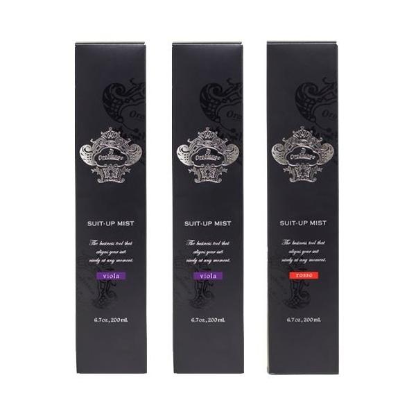 スーツアップミスト6種の香りから選べる3本セット　viola×2・rosso【オロビアンコ】Orobianco 【送料】600円【容量】200mL 【サイズ（mm）】W45×H215×D45消臭成分のカキタンニン、ローズクリーンが悪臭をしっ...