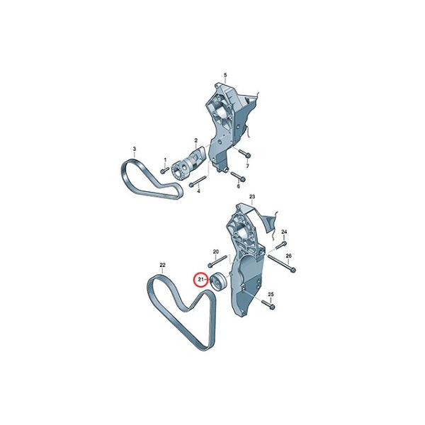 アイドラープーリー アイドルプーリー フォルクスワーゲン ゴルフ5 GOLF5 :022145276F-ed02:セントピア ショッピング ...