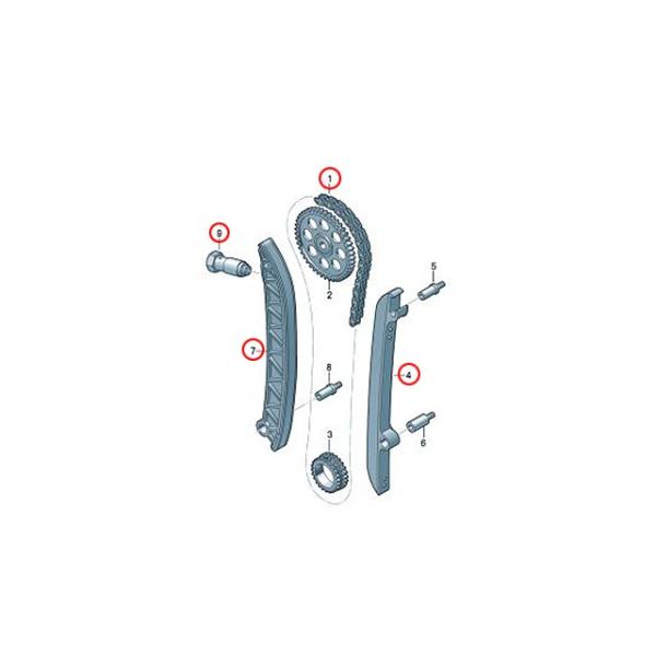 タイミングチェーン キット フォルクスワーゲン ポロ 6RCBZ 6RCBZW POLO :03F109158KKIT-ed03:セントピア ...