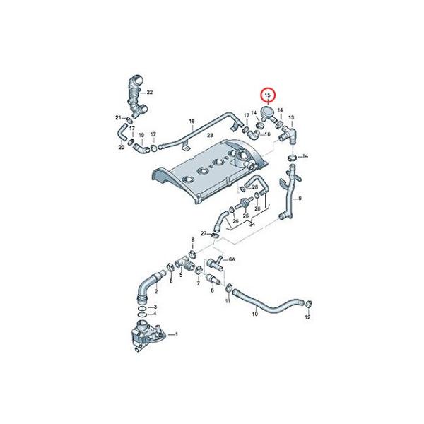 PCVバルブ プレッシャーリリーフバルブ アウディ A3/S3(8L) A4(8E) TT(8N) :06A129101D:セントピア ...