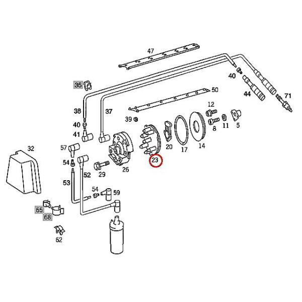 M103 直6エンジン ディスビキャップ メルセデスベンツ Eクラス W124 260E 300E 300TE E300 ...