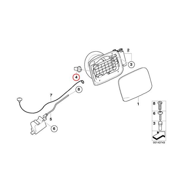 純正 給油口 フィラーフラップ ストップクッション BMW 5シリーズ F10 F11 523d 523i 528i 535i 550i ...