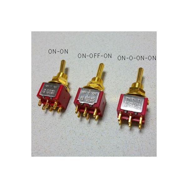 【メール便発送可！！】Montreux 《モントルー》 Mini Switch 6P ON-OFF-ON Gold [商品番号 : 1425] スイッチ