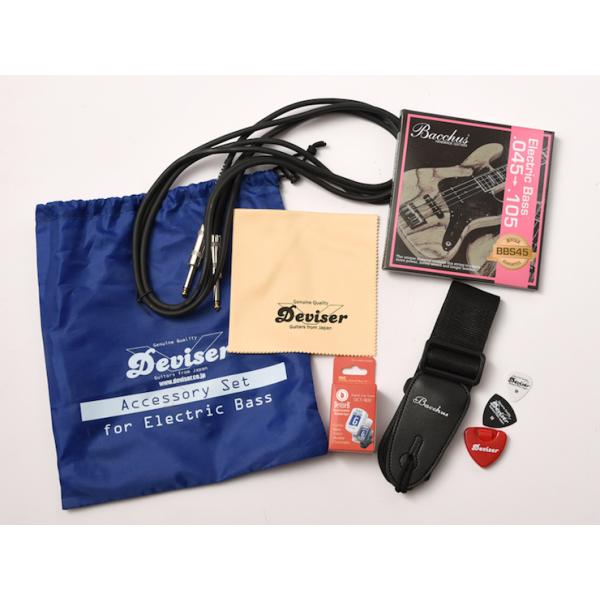 ディバイザー エレキベース用小物セットベースを弾く際に必要なアクセサリーがそろったお買い得セット！！これからエレキを始められる方にピッタリ！！セット内容■エレキベース向けアクセサリーセット交換用弦(.045〜.105ゲージx1セット)、チュ...