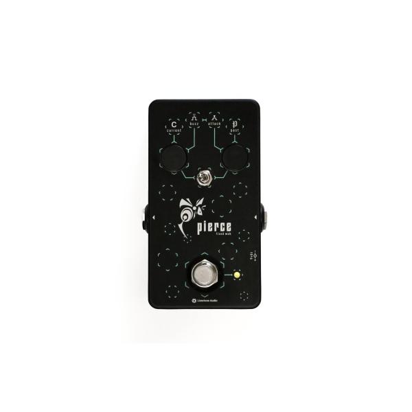 【一瞬でイメージの音にたどり着ける操作性】つまみをあえて取り払い、中心にあるトグルスイッチにて2つのキャラクターから好みの音を選択。さらにその音の中で、通常のbuzzモードと攻撃的なattackモードをプッシュスイッチで切り替え可能。つまみ...