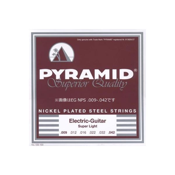 "PYRAMID Electric Guitar Nickel Plated Steel Strings" <br>ブライトなトーンとロングライフが自慢の、エレクトリックギター専用ゲージセットです。スチール材の表面に薄くニッケル...