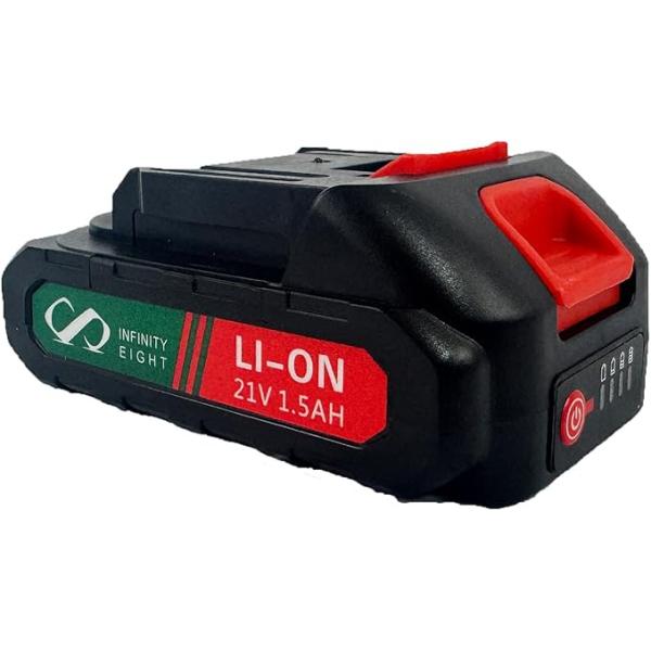■ 1.5Ah バッテリー（軽量タイプ）・1.5Ah バッテリー ×1個（約0.3kg）軽くて扱いやすい1.5Ahモデル。LED残量表示付きで、作業中のバッテリー状況がひと目でわかります。初めての追加バッテリーとして最適です。【ご注意】他社...