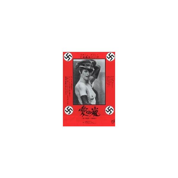 映画チラシ／ 愛の嵐 完全ニュープリント　（Cランプリング）-90R-　赤枠+モノクロ写真　※わずかに端いたみあり