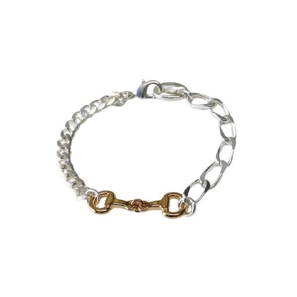 アティース・アシンメトリービットチェーンブレスレット。商品番号 AB-BIT1