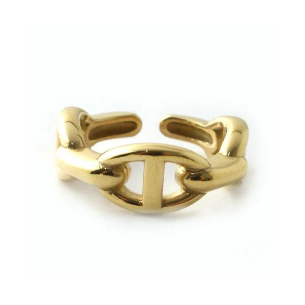 アティース・Hマリンチェーンリング・ゴールドRELAXをメインテーマに、素材美を生かしたハンドメイドアクセサリーブランド、Atease(アティース)。イカリに使用されるマリーンチェーンを固定し一体化したリング。コンテンポラリー系の要素とモー...