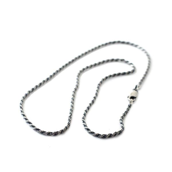 ヴァンティーク・ロープチェーンシルバー925イブシ黒仕上げ　商品番号 CHAIN-ROPE040