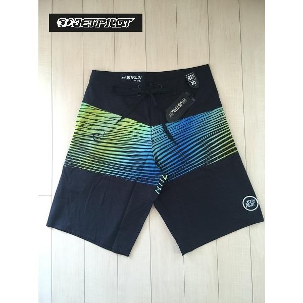 【JETPILOT】FIRESTORM  MENS BOARDSHORT  新品 【S17908】  黒/黄  サイズ30【発送方法】クリックポスト
