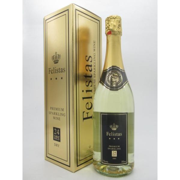 24カラットの金箔が入ったスパークリングワイン。グラスに注げば、金箔が華やかにグラスの中に舞い踊ります。フェリスタスとはラテン語で「幸福」を意味する言葉です。古来より富の象徴といわれる『黄金』を金箔として贅沢にちりばめられています。【FEL...