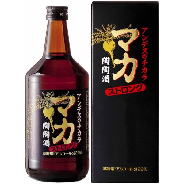 ２９度　７２０ミリ天然の栄養ドリンクと言われる「マカ」を配合した、力強い辛口の健康酒。陶陶酒銭形印を下地にマカでさらに強化しました。味はキリッとしていて酒精度が高い辛口タイプのリキュール。料理に合わせやすいお酒です。冷やしてオンザロック、ハ...